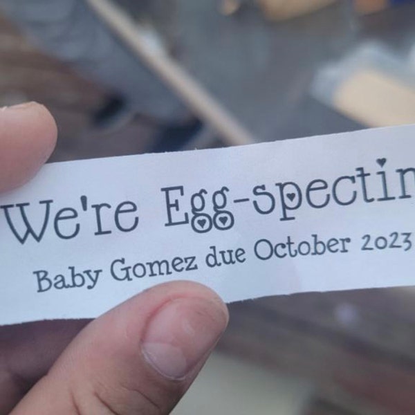 Quail Eggs!! Message in an Egg. Pregnancy Announcement. Gender Reveal ...