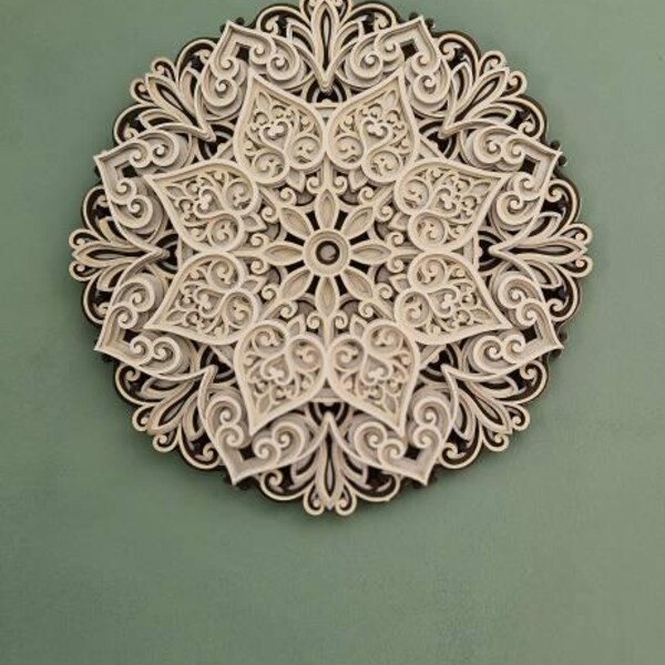 Laser Cut Multi-layer Mandala SVG Cutting Files Laser Cut Layered Panel ...