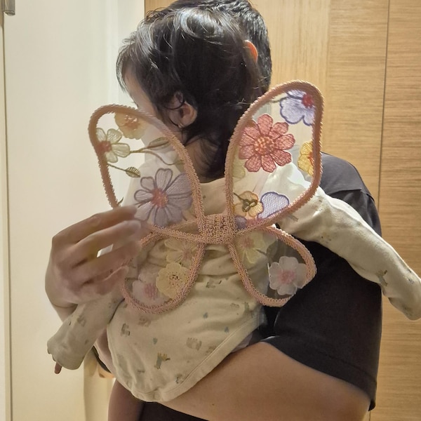 Adult Extra Large Floral Embroidery Fairy Wings Hand Crafted High ...