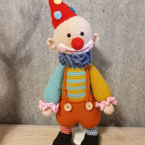 Amigurumi Clown Pattern - Chatterbox the Clown - Crochet Clown Doll ...