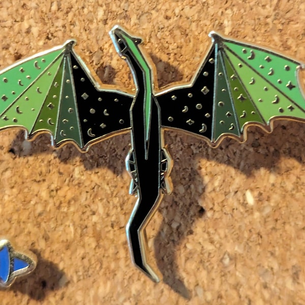 Green and Purple Dragon Enamel Pins - Etsy