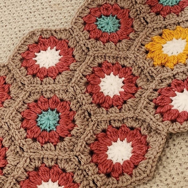 CROCHET PATTERN | Zinnia Hexagon Temperature Blanket Pattern | Granny ...