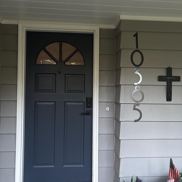 Metal Modern House Letters & Numbers | Individual House Numbers ...