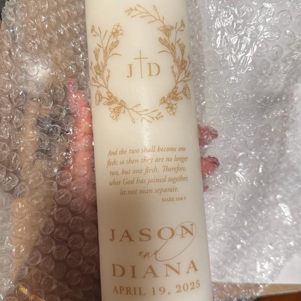 Simple Elegant Classic Unity Candle Scriptweddings Personalize Custom ...