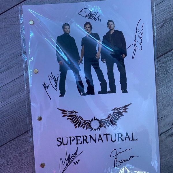 Supernatural TV Script With Signatures Autograph Reprint Jensen Ackles ...