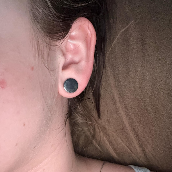 Lobe Cuff Surgical Steel Double Flare Tunnel | 316L Surgical Steel Ear ...