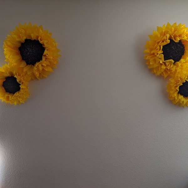 Choose Your Own Paper Sunflower Backdrop for Sunflower Wedding Decor ...
