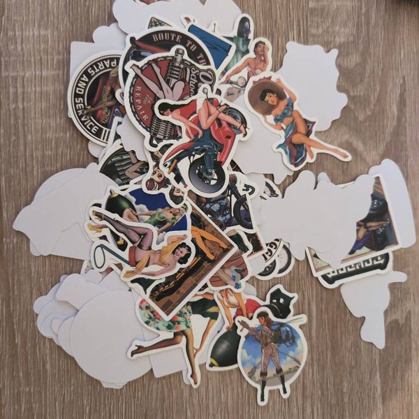 100 Military Retro Pin up Girls Stickers Cars Trucks Bumpers Motorcycle ...