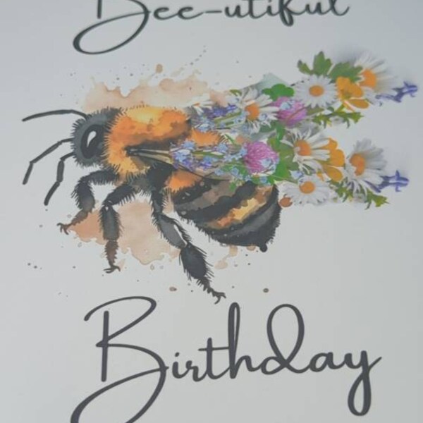 Happy Birthday Bee Card - Have A Bee-utiful Birthday - Card for Him or ...
