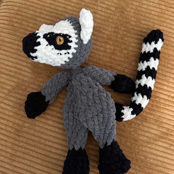Lilly the Mini Lemur Pattern | Crochet Lemur Pattern Only - Etsy