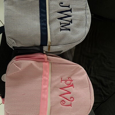 Personalized Baby Backpacks Monogrammed Toddler Backpacks Seersucker ...