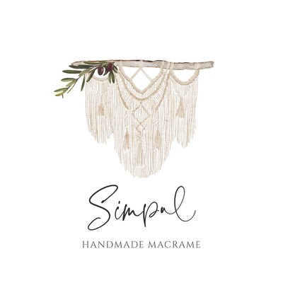 Editable Premade Logo Design Boho Business Logodiy Macrame - Etsy