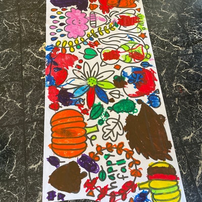 GIANT 10-foot FALL Coloring Page Banner Coloring Poster Fall Decoration ...
