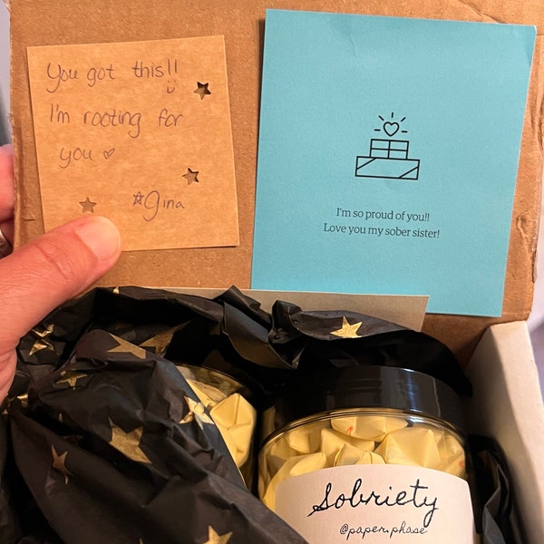 Wellness Jar - A Jar of Paper Stars Filled With Motivational Quotes of ...