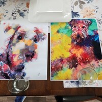 Black Labrador Dog Wall Art Print, Abstract Colourful Labrador Abstract ...