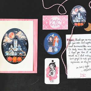 Practical Magic Inspired Victorian House Gouache Painting STICKER ...