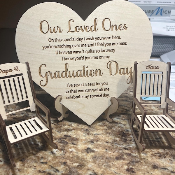 Graduation Day Memorial Set With Personalized Mini Chairs. Also ...