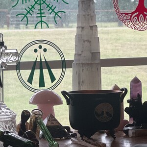 Protection Stave Tealight Candle Holder Odin Witch Pagan - Etsy