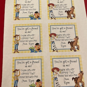 You've Got a Friend in Me Toy Story Party Favor/goody Tags - Etsy