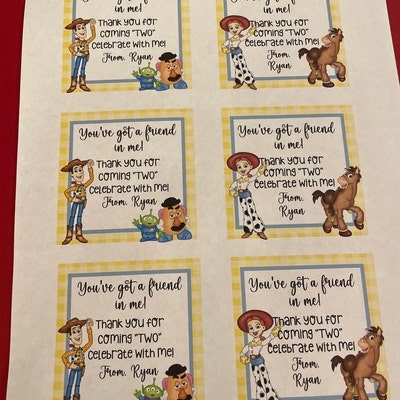 You've Got a Friend in Me Toy Story Party Favor/goody Tags - Etsy