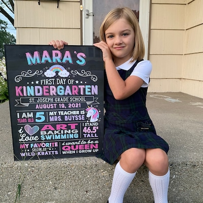 Printable Chalkboard Sign Pre K Sign 1st Grade Sign 2nd - Etsy