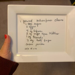 Personalized Recipe Plate // Handwritten Recipe // Comes with | Etsy