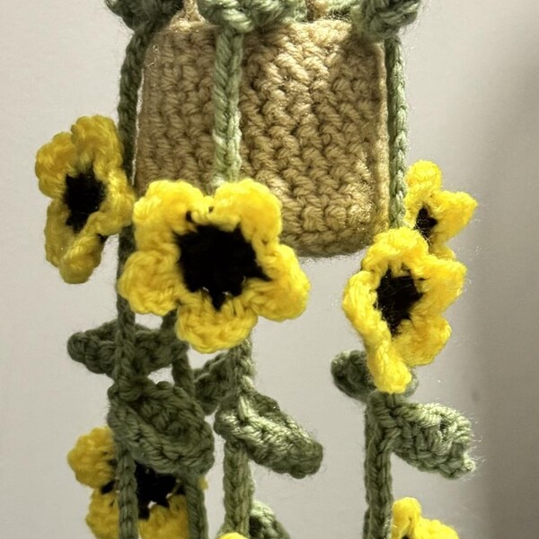 Crochet Strawberry Plant Botanical Decor Handmade Wall Hanging Unique ...
