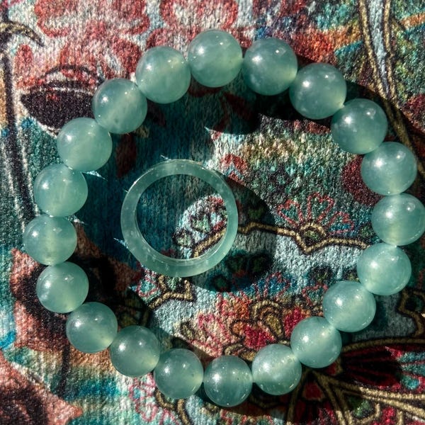 Jade Pendant 18K Solid Gold Beautiful Blue Ocean Jade Set in 18K Yellow ...