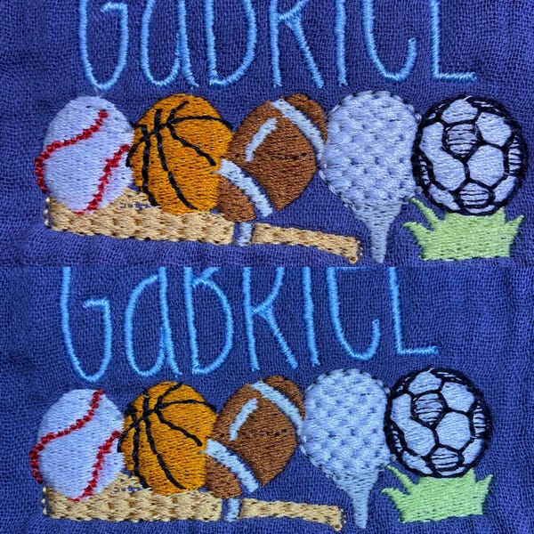 Mini Fill Stitch Sports Spring Summer Basketball, Golf, Football ...