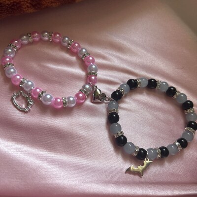 Corpse Bride Set of Two Matching Couple Bracelets, Victor and Emily ...