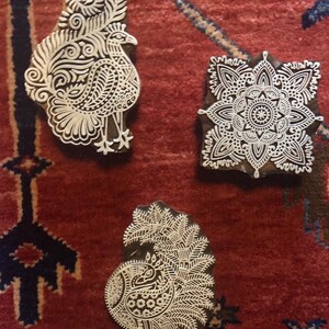 Hand Block Design Indian Wooden Hand Carved Textile Printing Fabric ...
