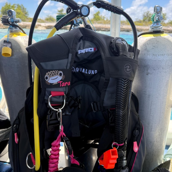 Pink Dive Flag Shark | Personalized & Customizable Scuba Diver BCD ...