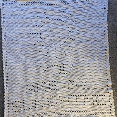Crochet Baby Blanket Pattern, Princess Name, Personalised, Filet, UK ...