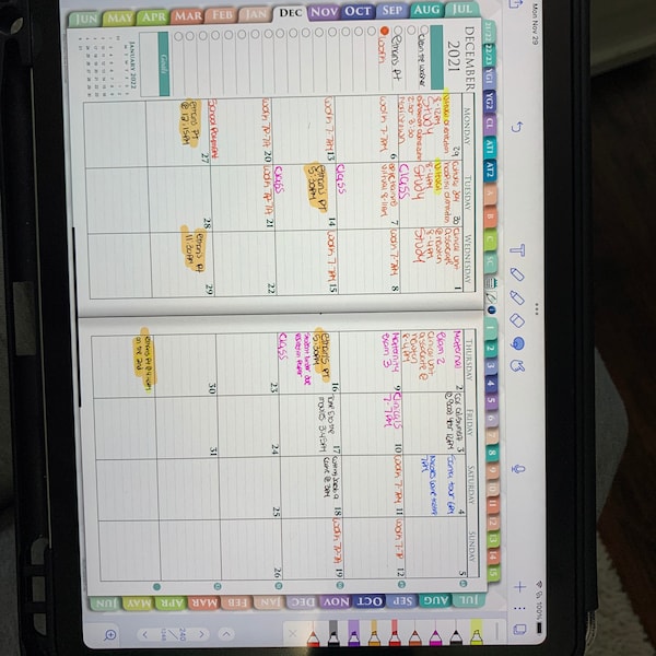 Rainbow Digital Diary Year Planner for 2025 2026 Daily Goodnotes ...