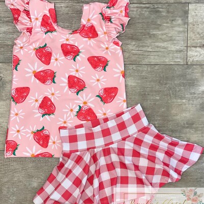 Daisy Strawberry Digital Seamless Pattern for Fabrics and - Etsy