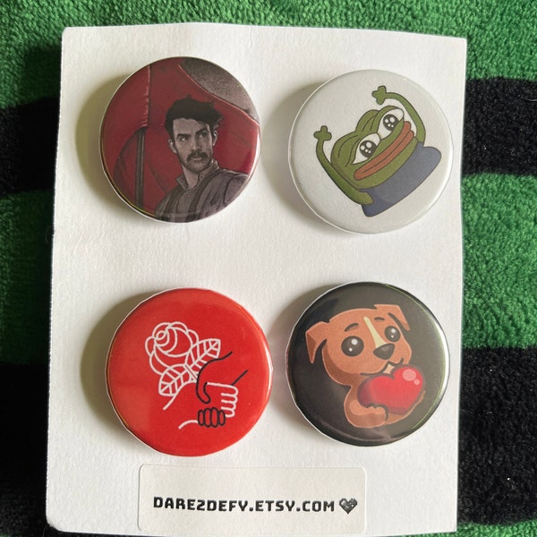 Jerma985 - Jerma Twitch Dumptruck / Dumpy Meme Pins - Set of 2 Pinback ...