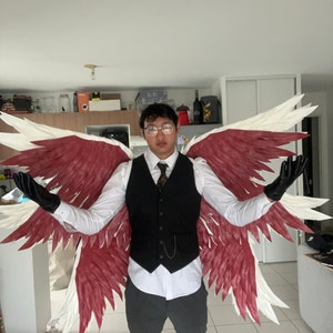 Husk Wings, Black, Red Angel Wings Costume, Hazbin Hotel, Cosplay - Etsy