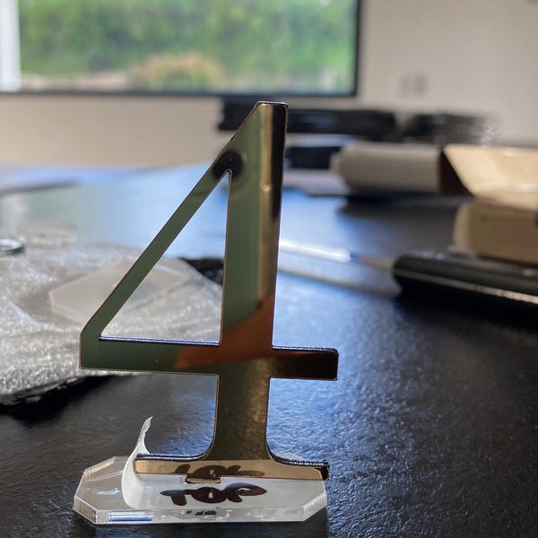 Gold Wedding Table Numbers Mirror Gold Table Numbers Acrylic Table ...