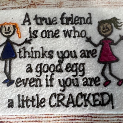 A True Friend Machine Embroidery Design, Embroidery Designs, Machine ...