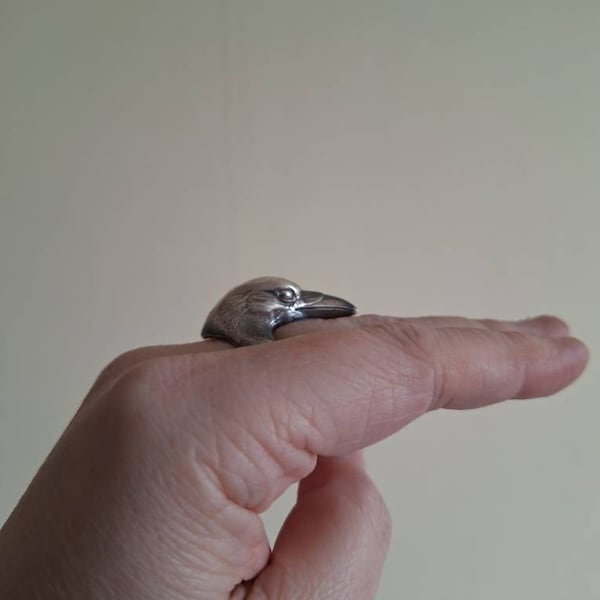 Eric the Crow Ring Bird Ring Large Animal Ring Raven Corvus Corvidae ...