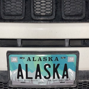 Northern Lights Alaska Aurora License Plate Forget-me-not and - Etsy