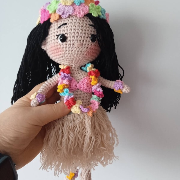 PDF Pattern, Kailani the Little Hawaiian Dancer Doll Amigurumi Crochet ...