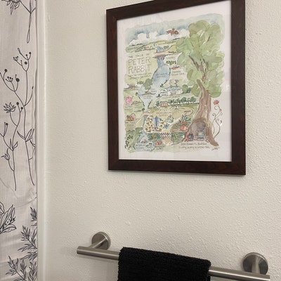 Peter Rabbit Watercolor Map Art Print Easter - Etsy