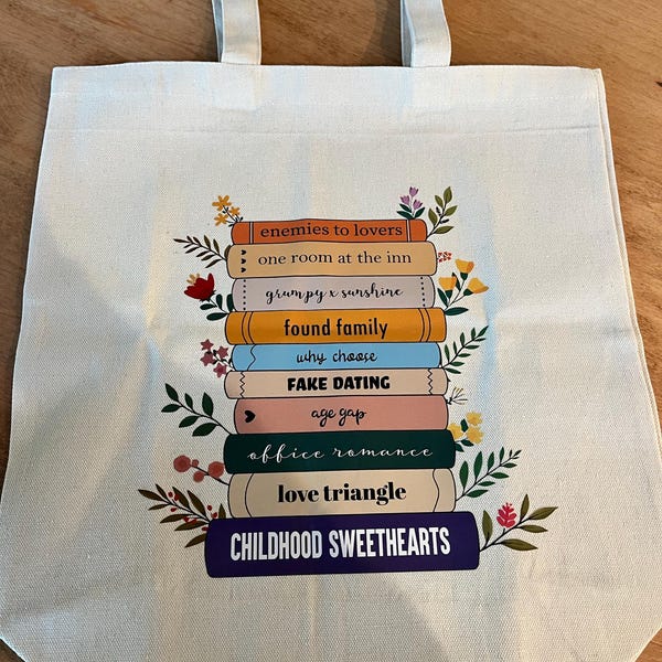 Custom Book Tote Bag, Bookish Personalized Tote Bag,bookish Gift Idea ...
