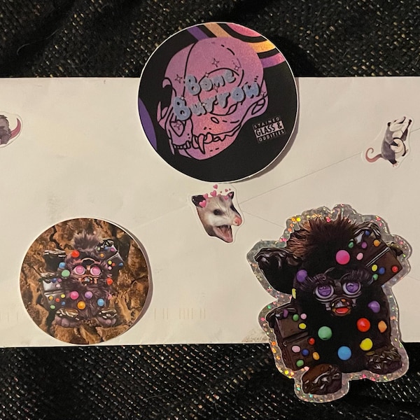 Glitter Vinyl Sticker | Furby-inspired Oddbody | Custom OOAK Design ...