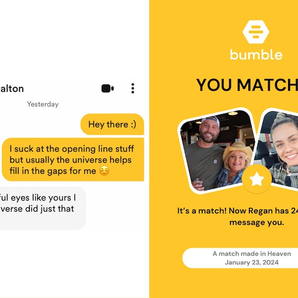 Bumble 'you Matched!' Card Canva Template: Dating App Design (10x7") - Etsy
