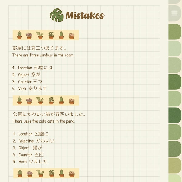 Cute Green Digital Notebook With Tabs: Plant Shop | Goodnotes, Samsung ...
