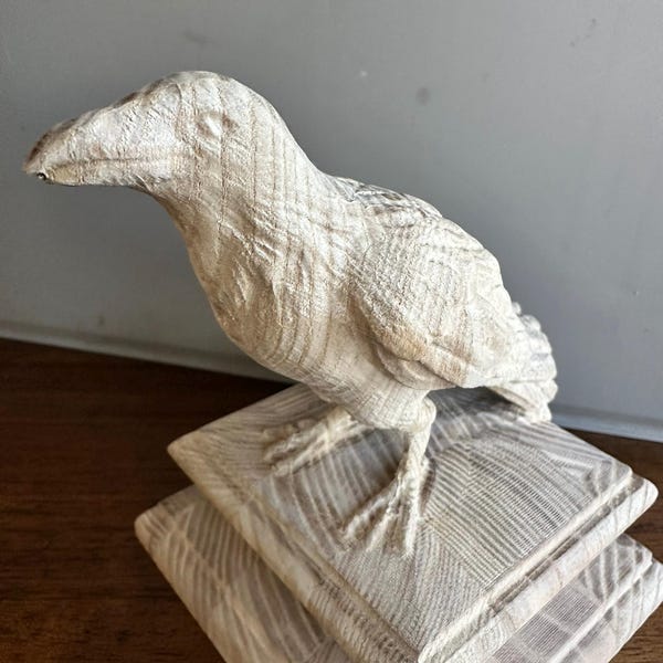 Raven Wooden Finial for Staircase Newel Post #2, Crow Finial Bed Post ...