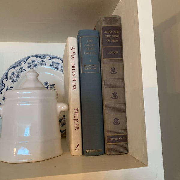 Set of 5 Vintage Books Customizable by Color Authentic Hardcover ...