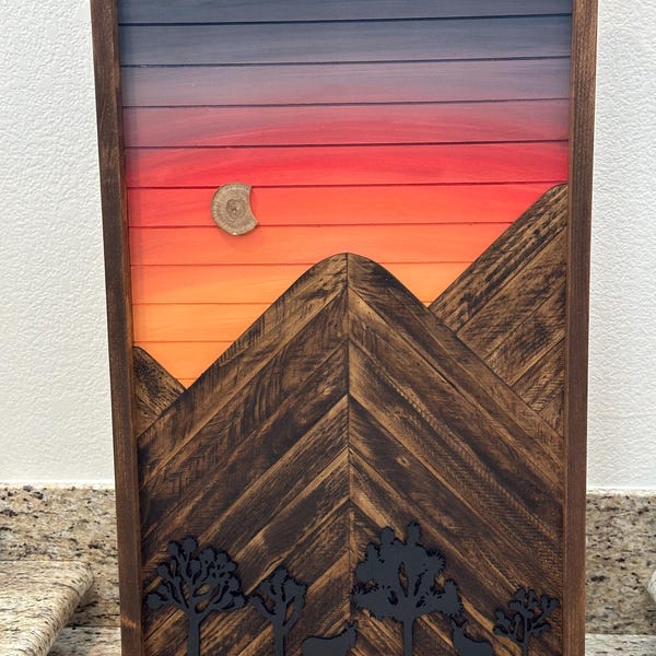 Rustic Electrical Panel Cover - Carbon Gray Mountain Art Design- Custom ...